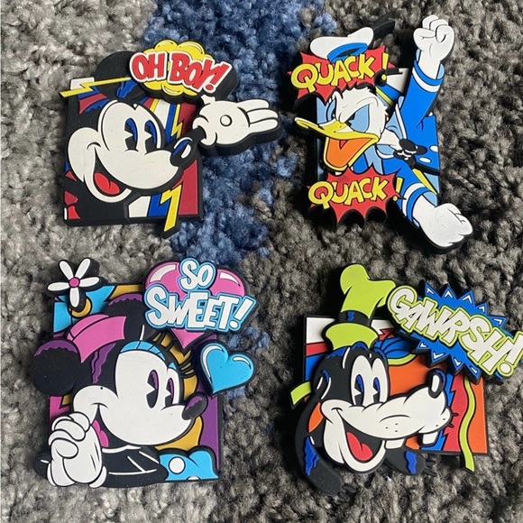 Disney | Kitchen | Disney Comic Magnets Set Of 4 | Poshmark